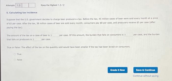 Solved Attempts 1.3 Keep the Highest 1.3/2 5. Calculating | Chegg.com