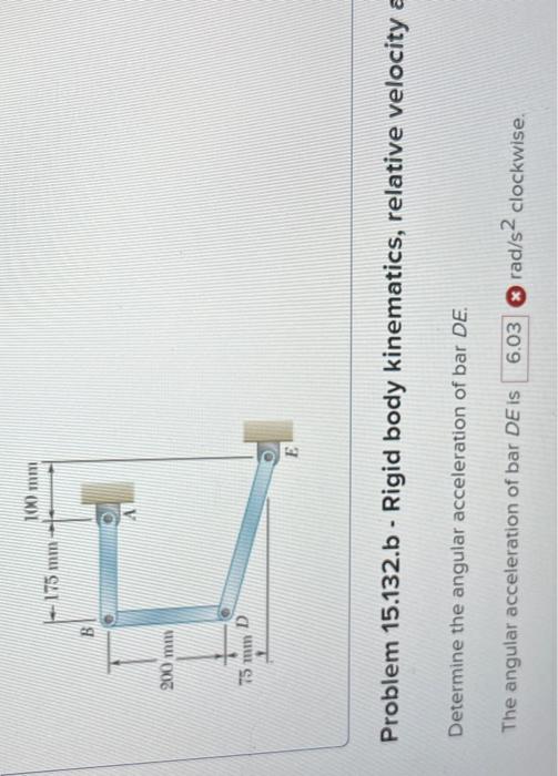 Required information Problem 15.132 - Rigid body | Chegg.com