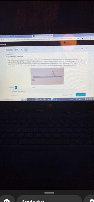 Solved One end of a meter stick is pinned to a table, so the | Chegg.com