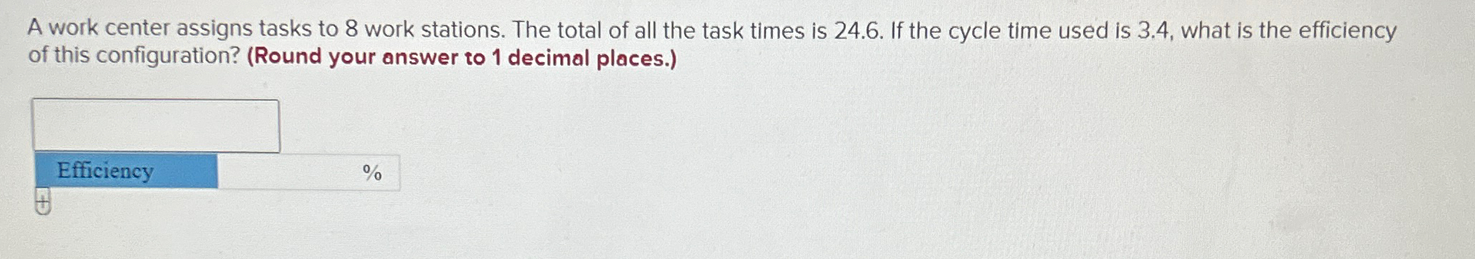 Solved A work center assigns tasks to 8 ﻿work stations. The | Chegg.com
