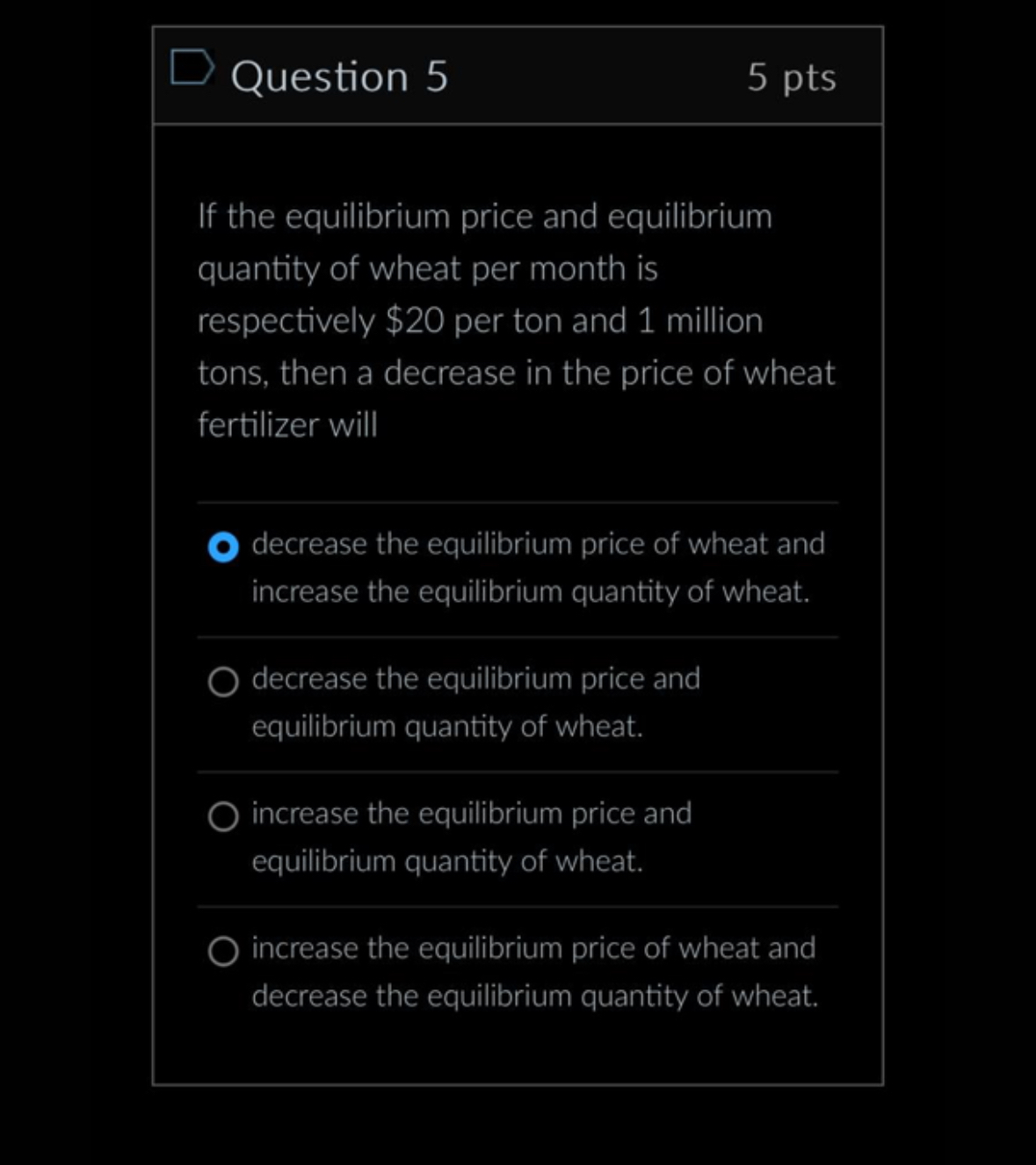 Solved Question 55 ﻿ptsIf the equilibrium price and | Chegg.com