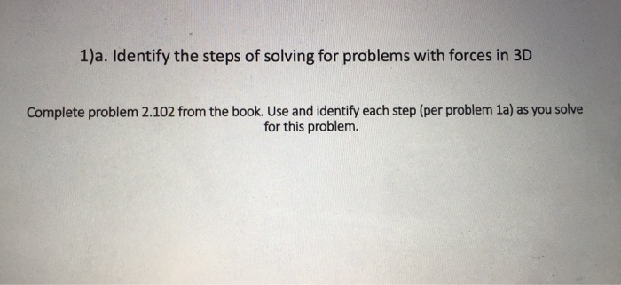 Solved 1)a. Identify the steps of solving for problems with | Chegg.com