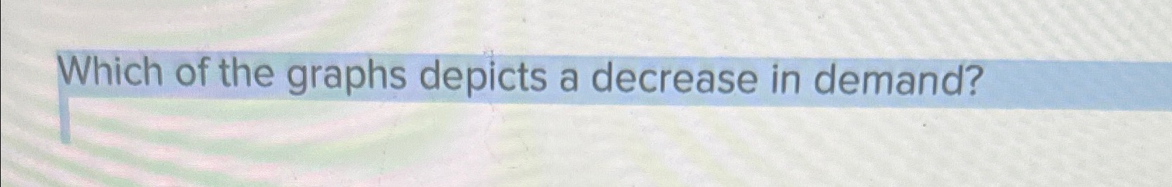 Solved Which Of The Graphs Depicts A Decrease In Demand Chegg