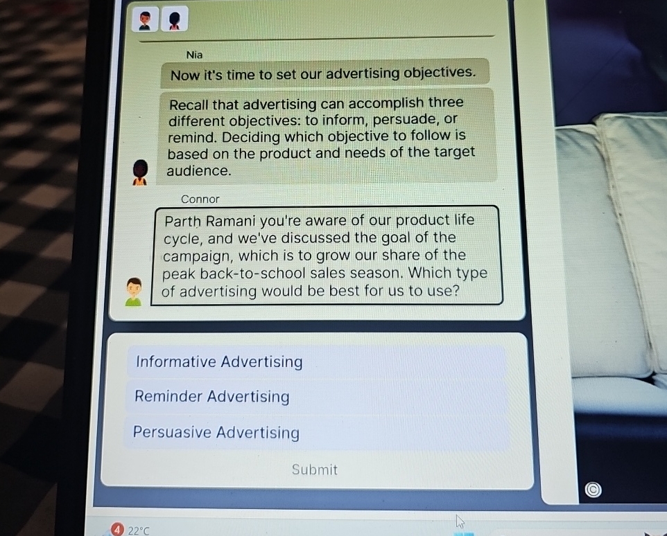 Solved NiaNow it's time to set our advertising | Chegg.com