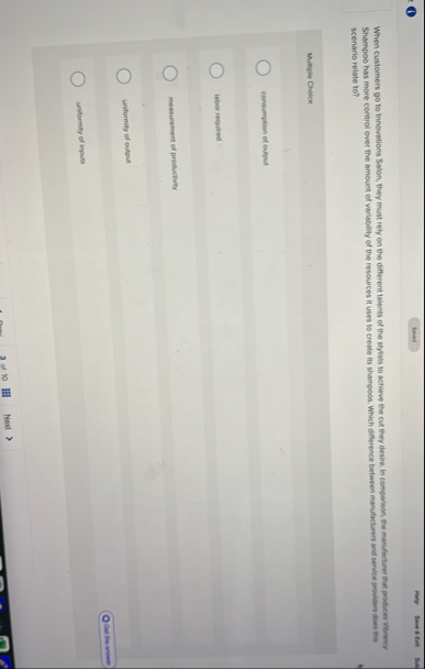 Solved Serve 5 ﻿fatWhen customers go to innovations Salon, | Chegg.com