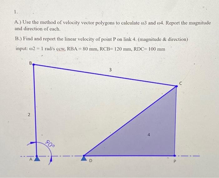 Solved A.) Use the method of velocity vector polygons to | Chegg.com