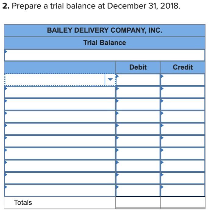 Solved Bailey Delivery Company, Inc., was organized in 2018 | Chegg.com