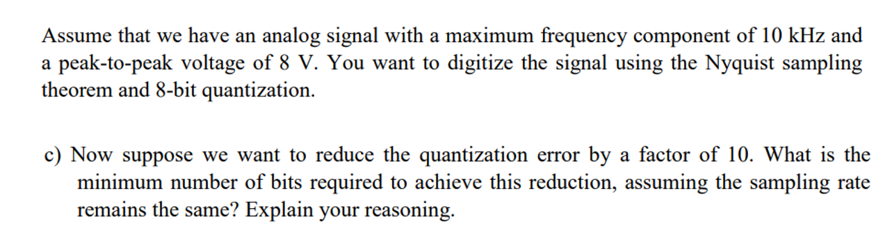 Solved Assume that we have an analog signal with a maximum | Chegg.com