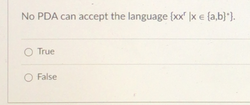 Solved No PDA can accept the language | Chegg.com