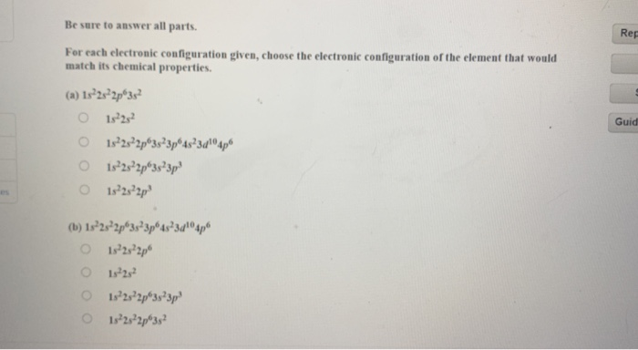 Solved Identify the element corresponding to the orbital | Chegg.com