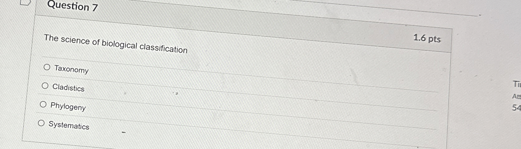 Solved Question 71.6 ﻿ptsThe science of biological | Chegg.com