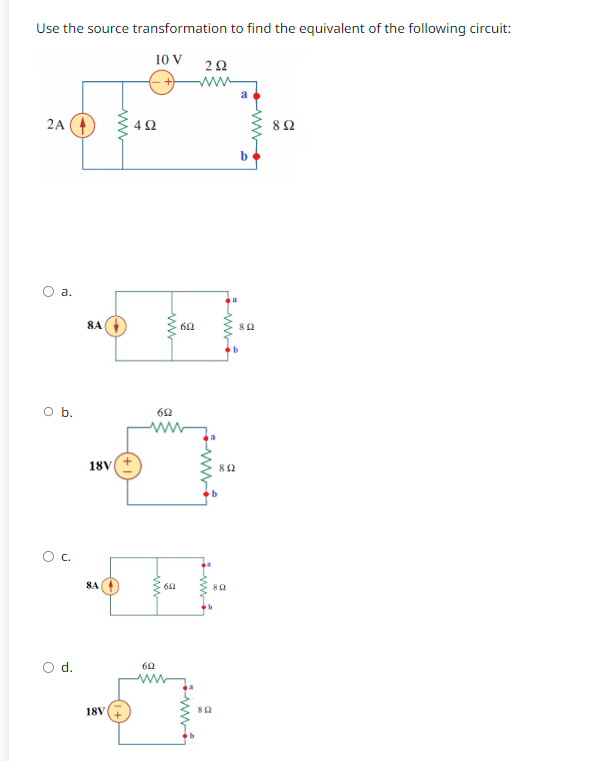 Solved in electrical circuit:Use the source transformation | Chegg.com