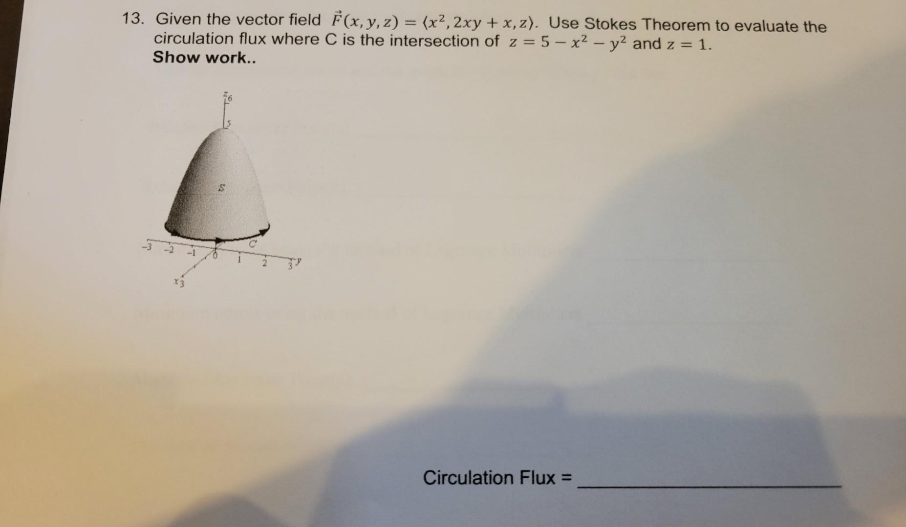 Solved 3. Given the vector field F(x,y,z)= x2,2xy+x,z . Use | Chegg.com