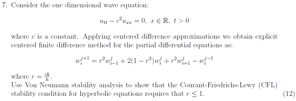 Consider the one dimensional wave | Chegg.com