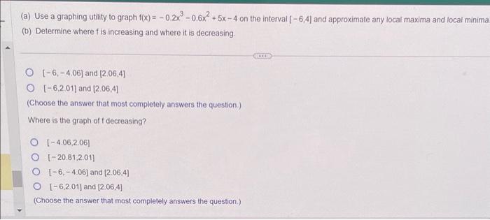 Solved a) Use a graphing utilty to graph | Chegg.com