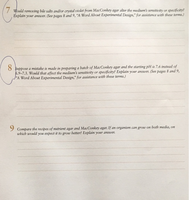 Solved 4-5 MacConkey Agar OBSERVATIONS AND INTERPRETATIONS 1 | Chegg.com