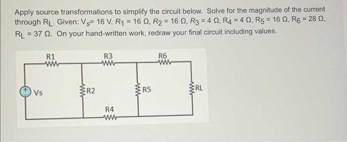 Solved Apply source transformations to simplify the circuit | Chegg.com