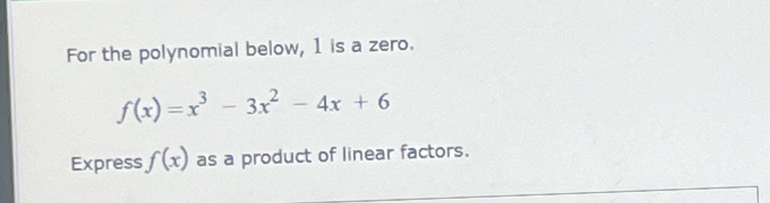Solved For the polynomial below, 1 ﻿is a | Chegg.com
