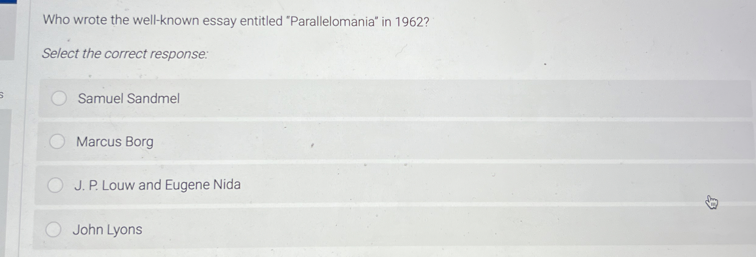 Solved Who wrote the well-known essay entitled | Chegg.com
