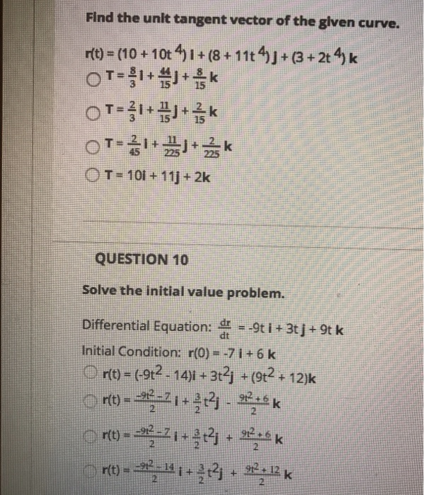 Solved QUESTION 7 The vector r(t) is the position vector of | Chegg.com