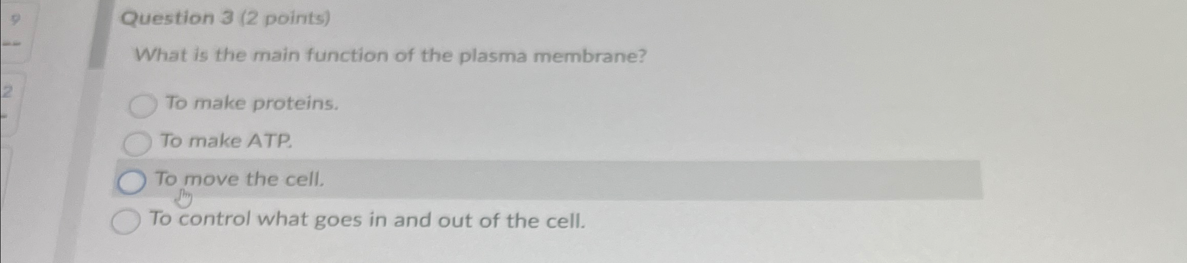 Solved Question 3 (2 ﻿points)What is the main function of | Chegg.com