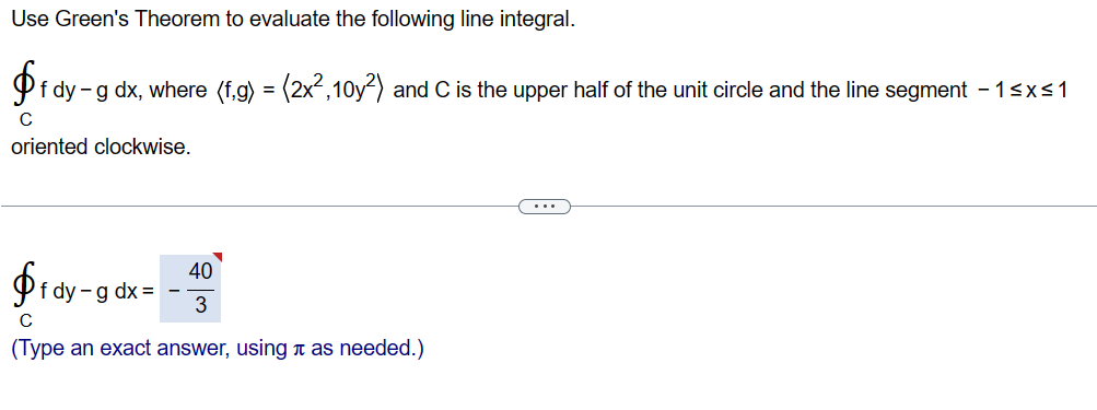 Solved Use Green's Theorem to evaluate the following line | Chegg.com