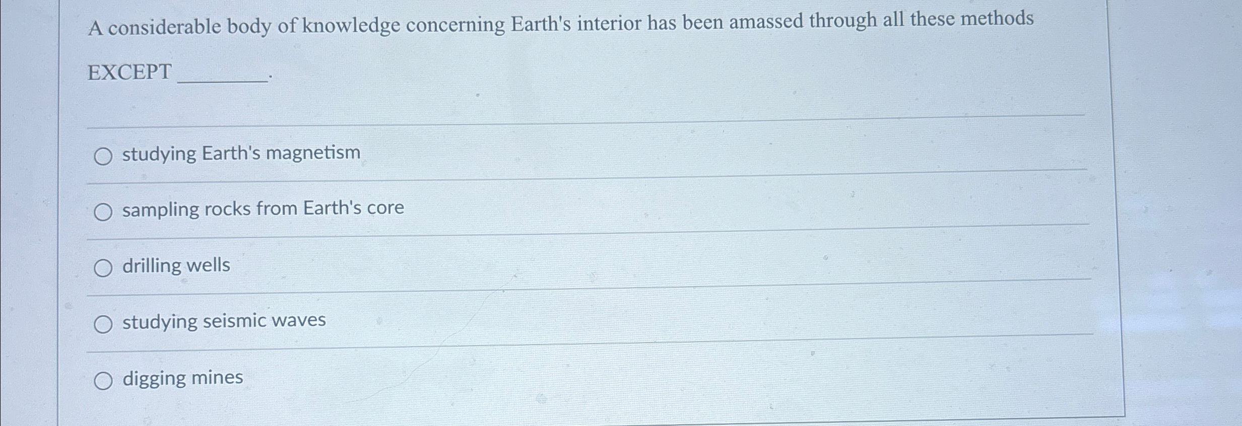 Solved A considerable body of knowledge concerning Earth's | Chegg.com