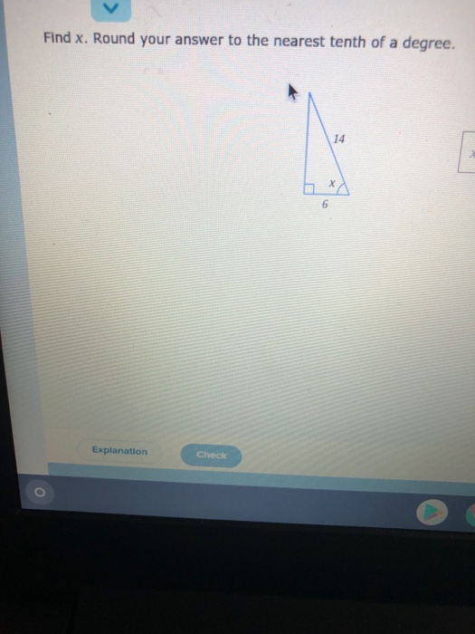 Solved Find x. Round your answer to the nearest tenth of a | Chegg.com