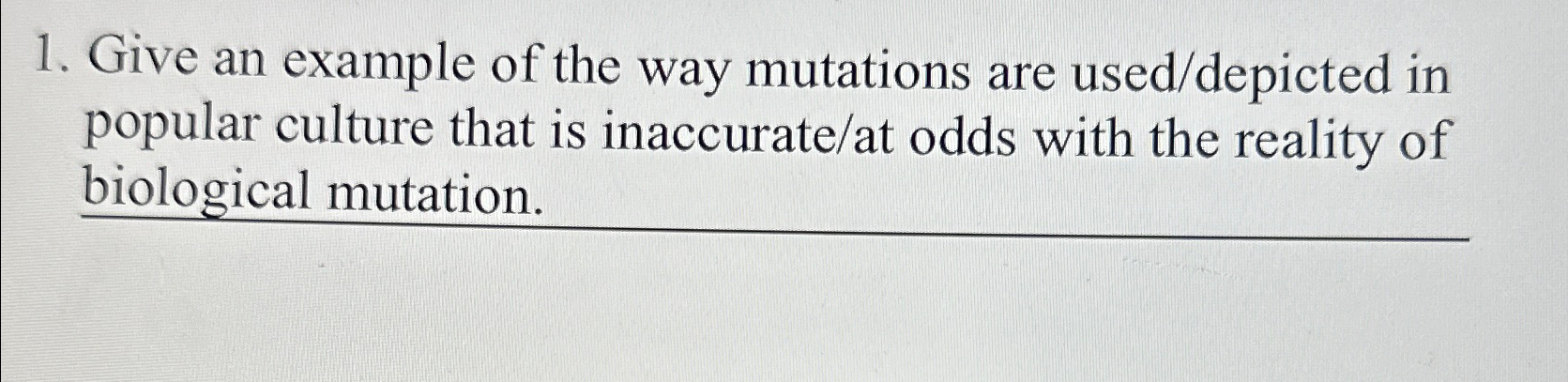 Solved Give an example of the way mutations are | Chegg.com