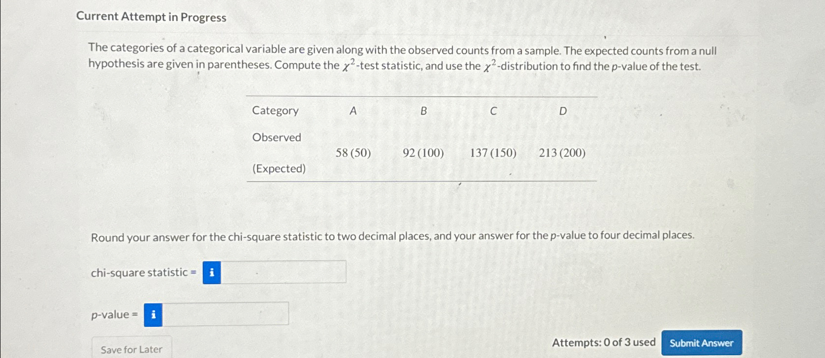 Solved Current Attempt in ProgressThe categories of a | Chegg.com