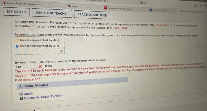 Solved m.net Login / Register LingoHub Logout PeopleSoft | Chegg.com