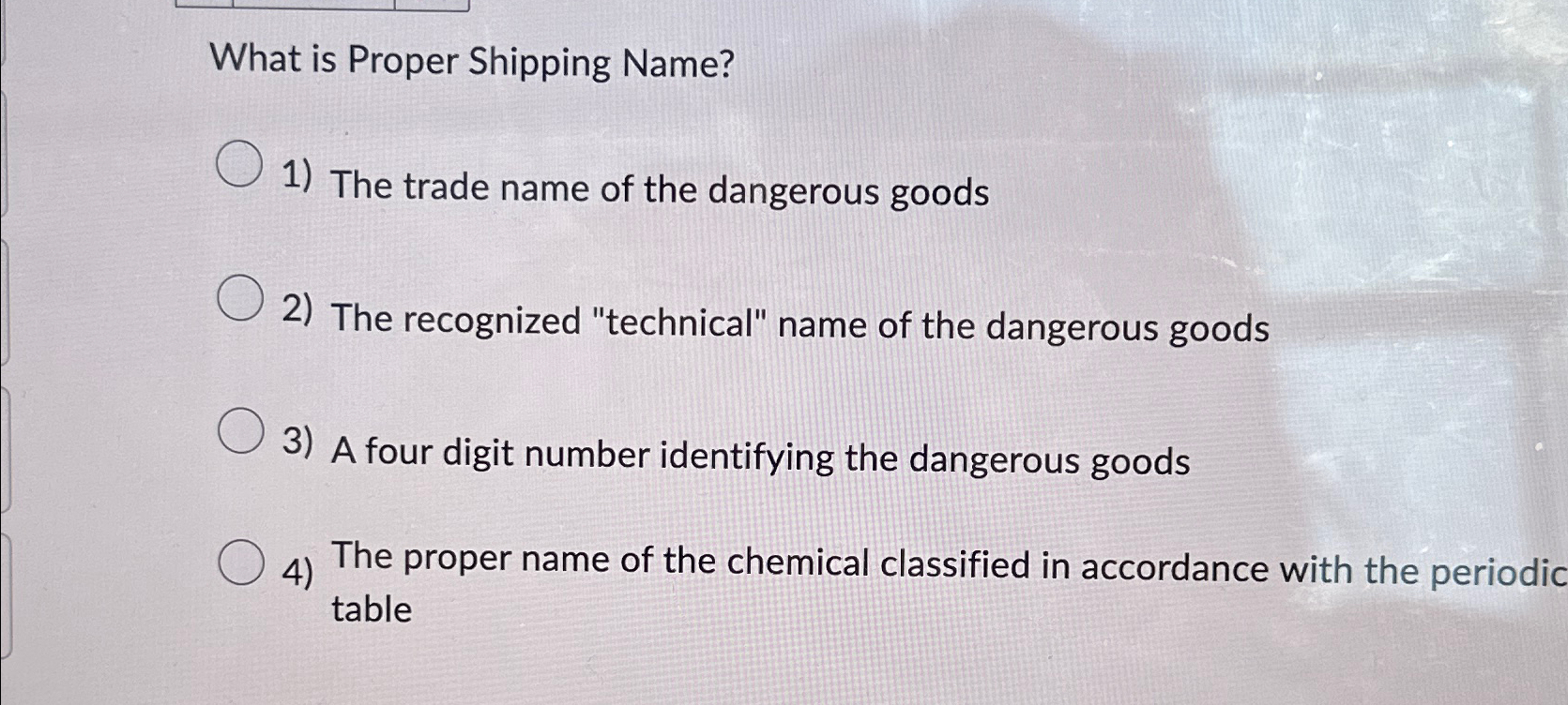 Solved What is Proper Shipping Name?The trade name of the | Chegg.com