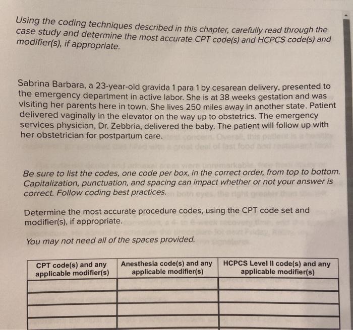 Solved Using the coding techniques described in this | Chegg.com