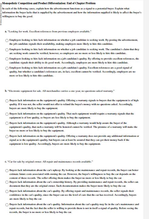 Solved Monopolistic Competition and Product Differentiation: | Chegg.com