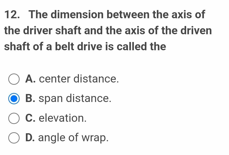 Solved The dimension between the axis of the driver shaft | Chegg.com