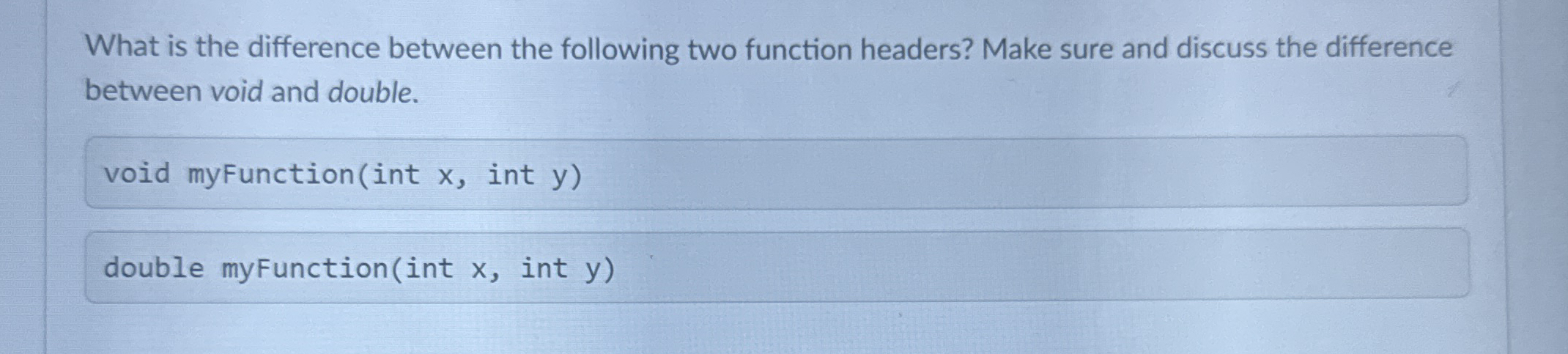 Solved What is the difference between the following two | Chegg.com