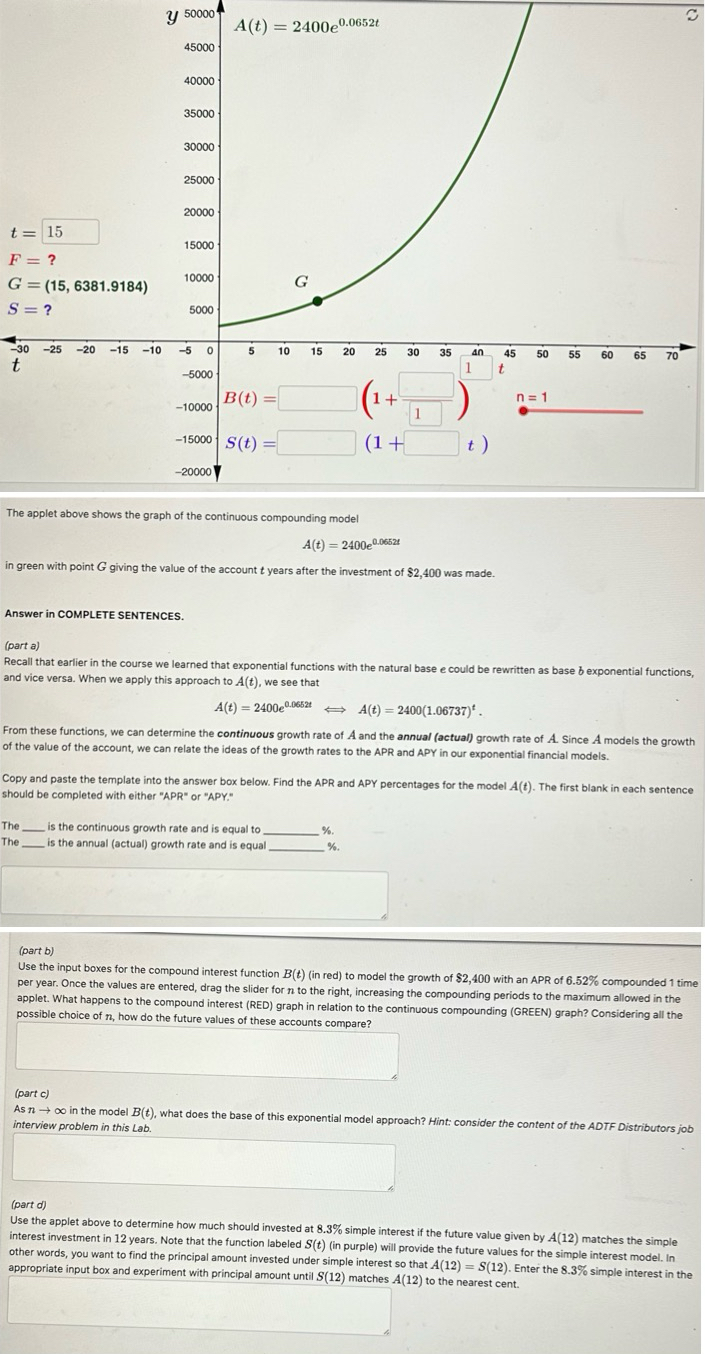 Solved The applet above shows the graph of the continuous | Chegg.com