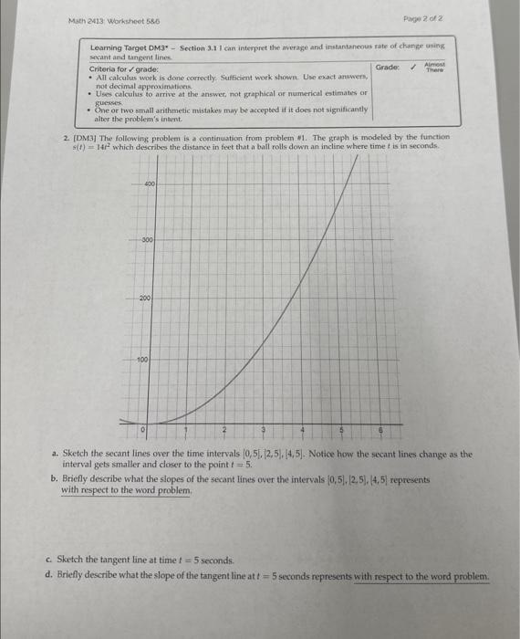 Solved Math 2413: Worksheet 5\&6 Manager: Sept 18-19, 2023 | Chegg.com