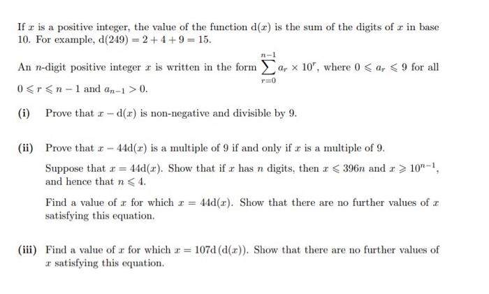 Solved If x is a positive integer, the value of the function | Chegg.com