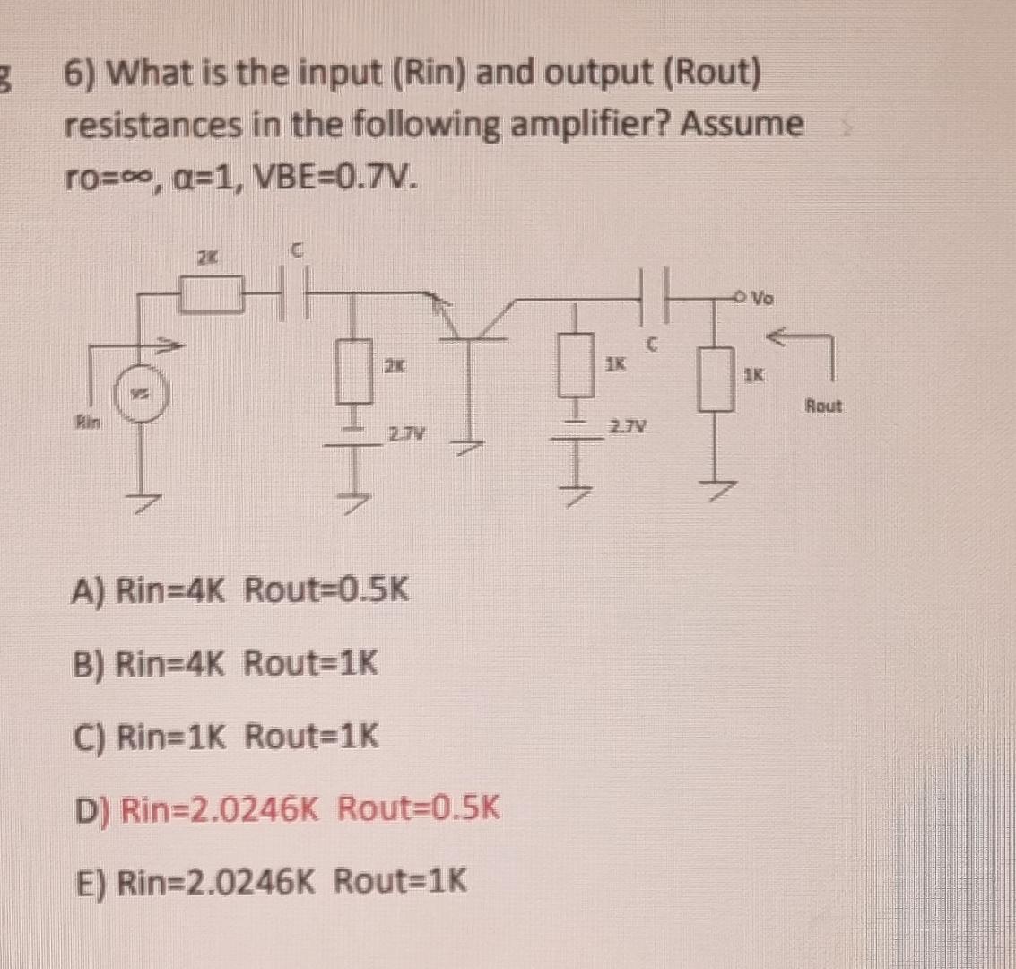 Solved What is the input (Rin) ﻿and output (Rout) | Chegg.com