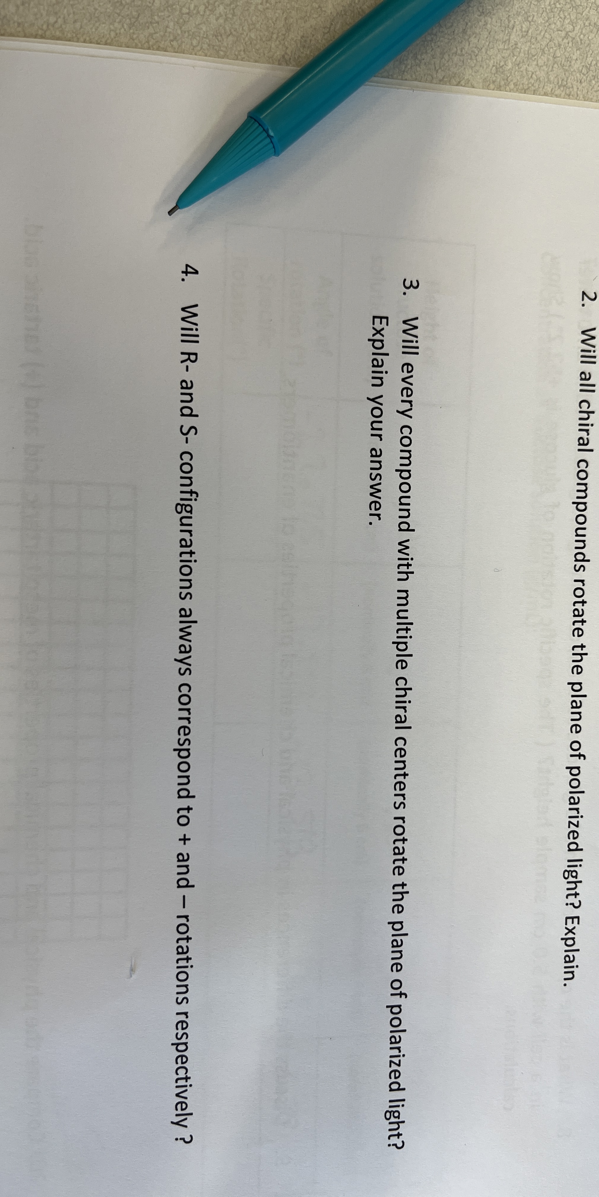 Solved Will all chiral compounds rotate the plane of | Chegg.com