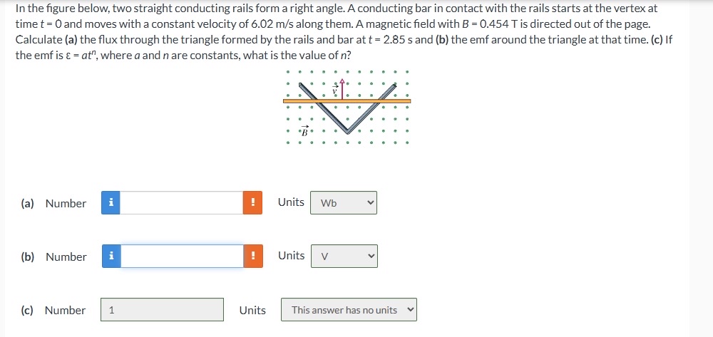 Solved In the figure below, two straight conducting rails | Chegg.com