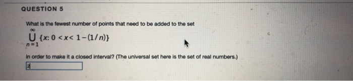Solved QUESTION 5 What is the fewest number of points that | Chegg.com