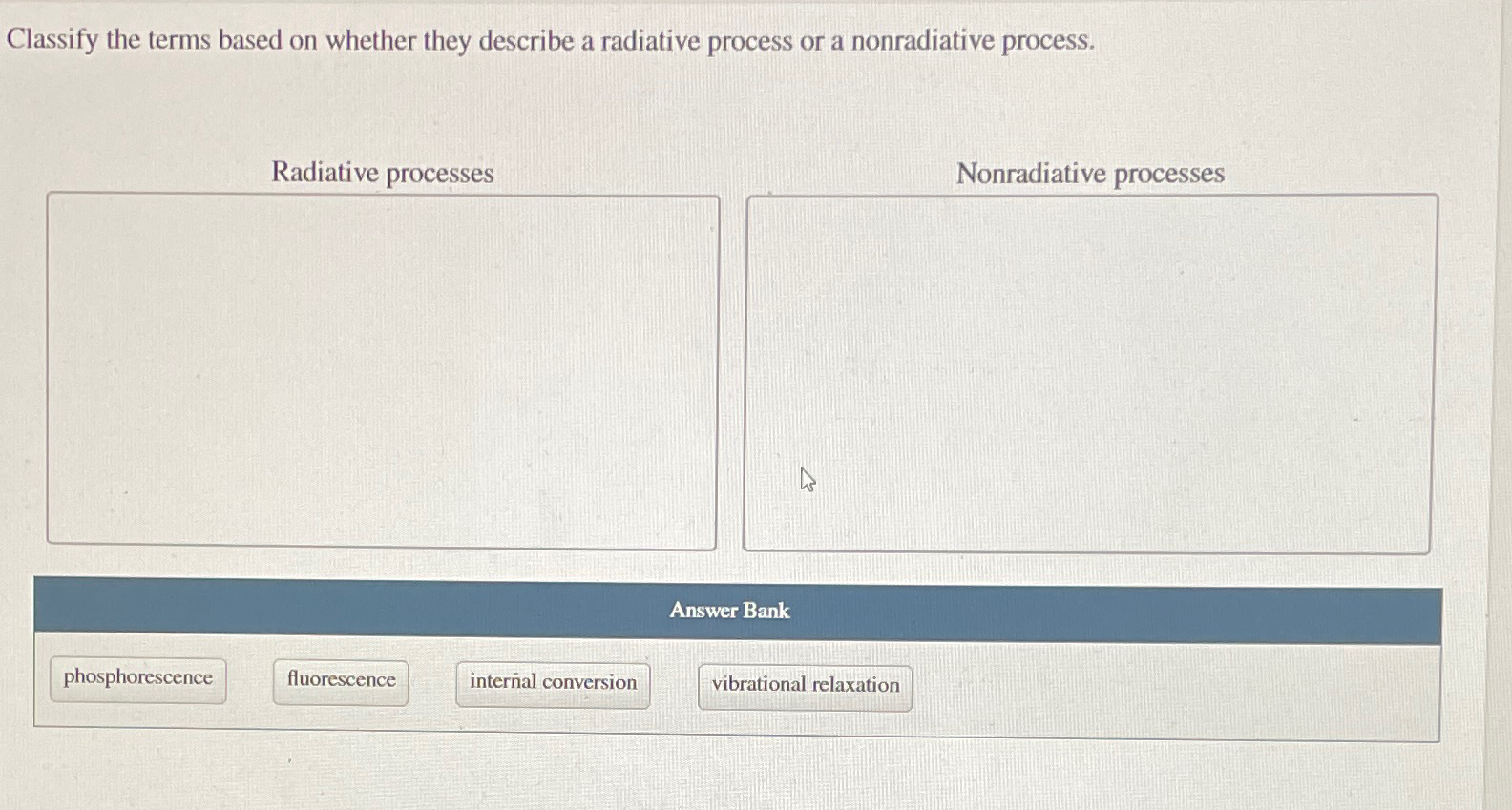 Solved Classify the terms based on whether they describe a | Chegg.com