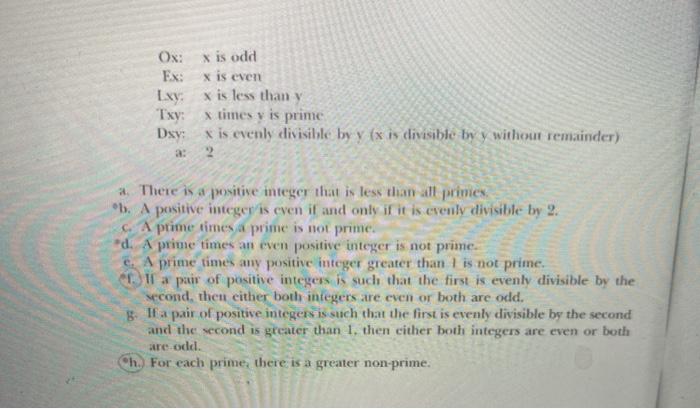 Solved 4. Using the following symbolization key, symbolize | Chegg.com Solved 4. Using the following symbolization key, symbolize | Chegg.com