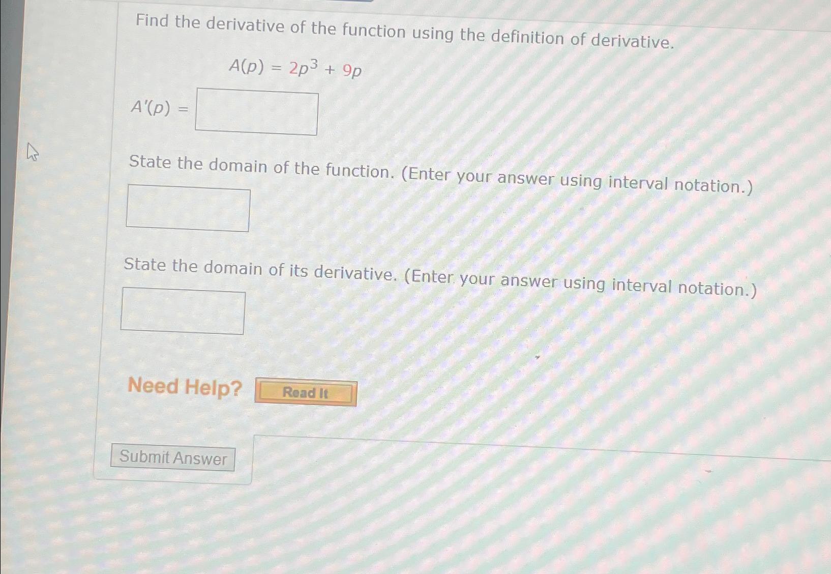 Solved Find the derivative of the function using the | Chegg.com