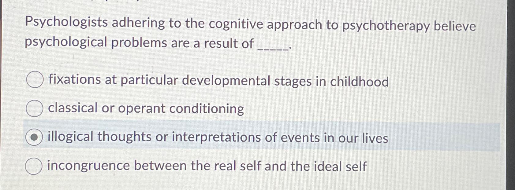 Solved Psychologists adhering to the cognitive approach to | Chegg.com