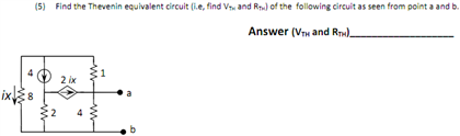 Solved Find the Thevenin equivalent circuit (i.e, find Vt | Chegg.com