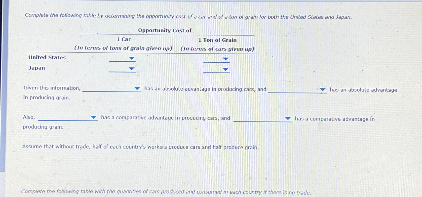 Solved Complete the following table by determining the | Chegg.com