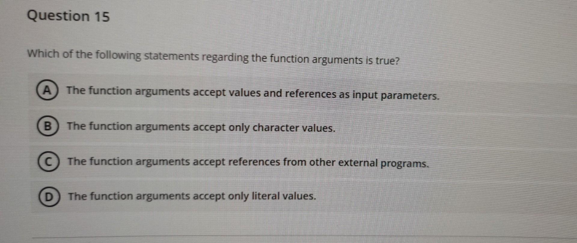 Solved Which of the following statements regarding the | Chegg.com